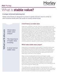Morley Capital Management :: What is stable value